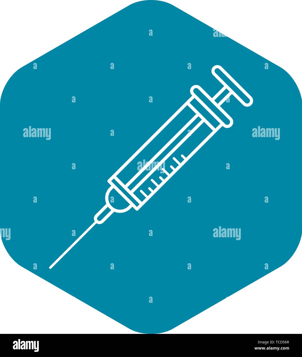 Injection syringe icon, outline style Stock Vector Image & Art - Alamy