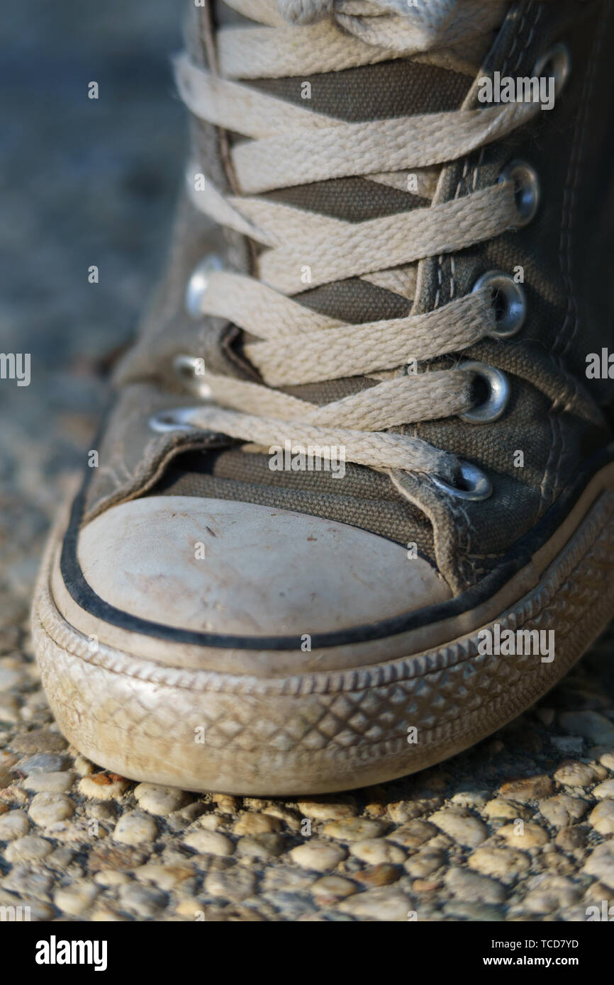old used sneakers shoes Stock Photo - Alamy