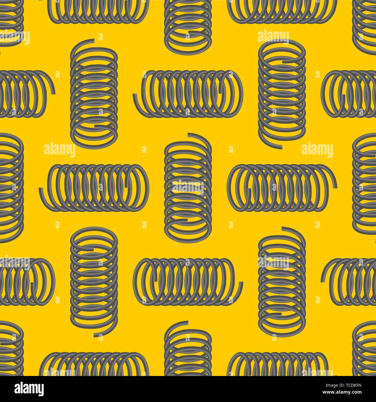 Metal spring pattern seamless. Vector background illustration Stock ...