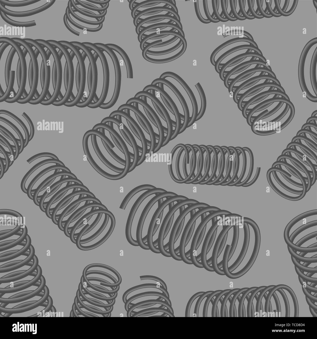 Metal spring pattern seamless. Vector background illustration Stock ...