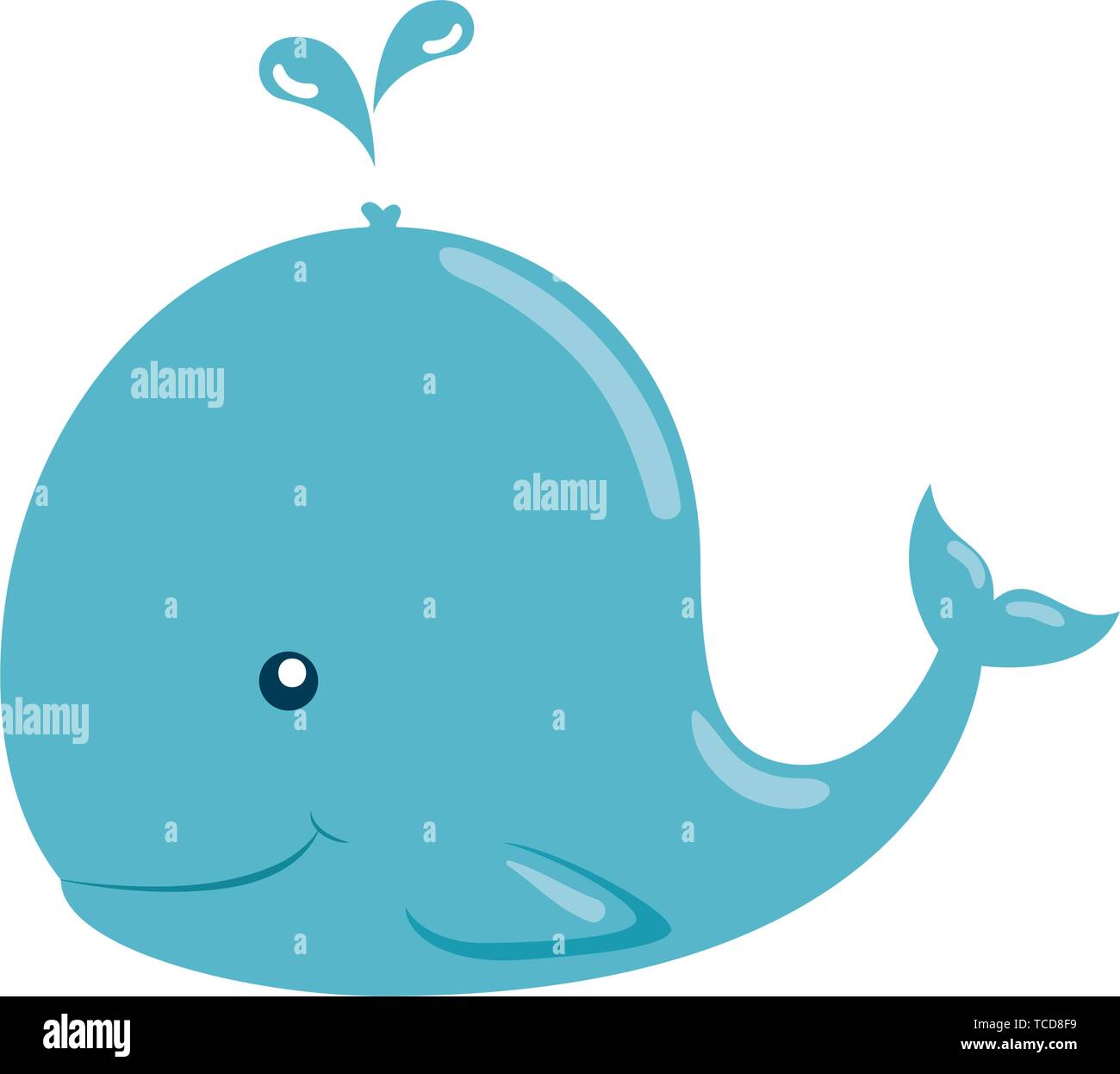 cute little whale character icon Stock Vector Image & Art - Alamy