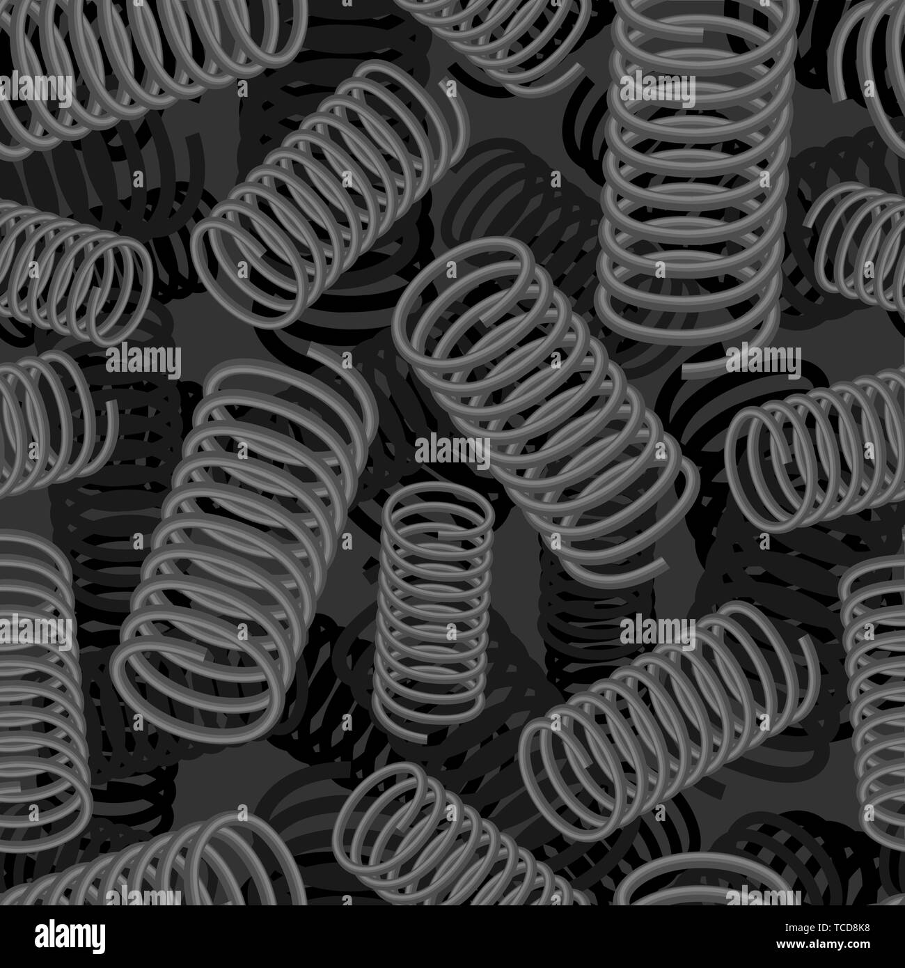 Metal spring pattern seamless. Vector background illustration Stock ...
