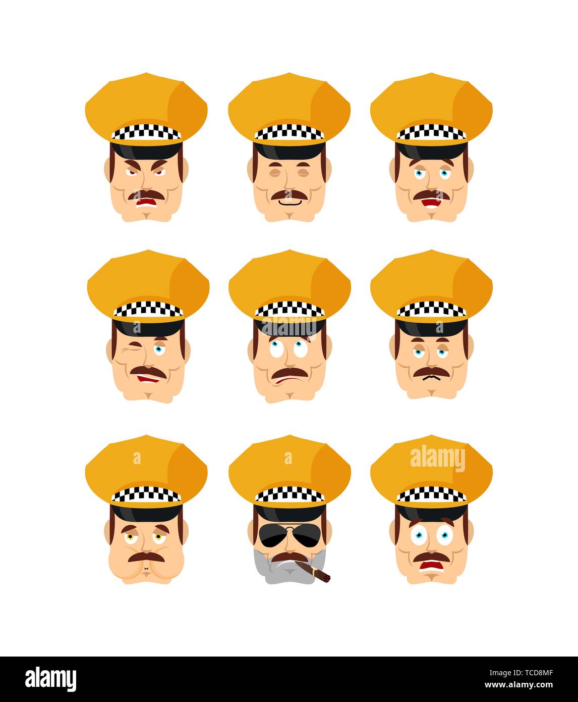 Taxi driver avatar character vector hi-res stock photography and images ...
