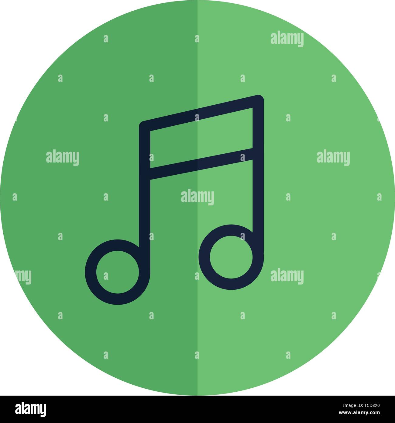 music note button isolated icon Stock Vector Image & Art - Alamy