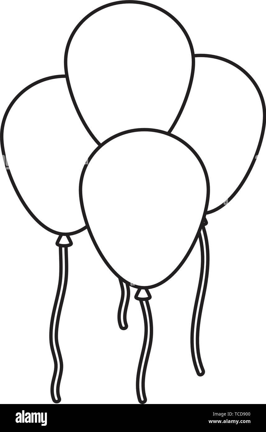 balloons helium floating isolated icons Stock Vector Image & Art - Alamy