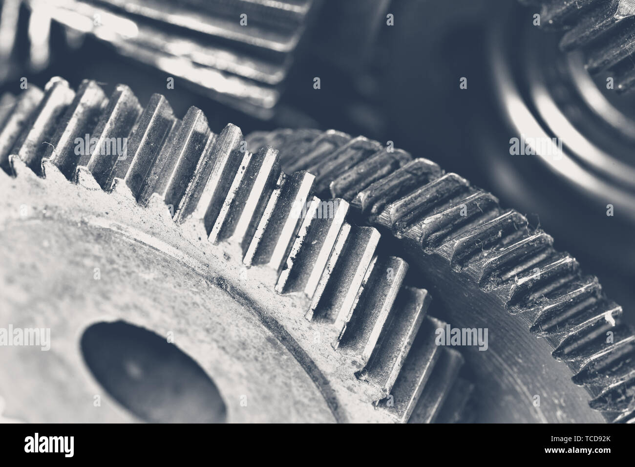 Close-up view of stack of gears Stock Photo - Alamy