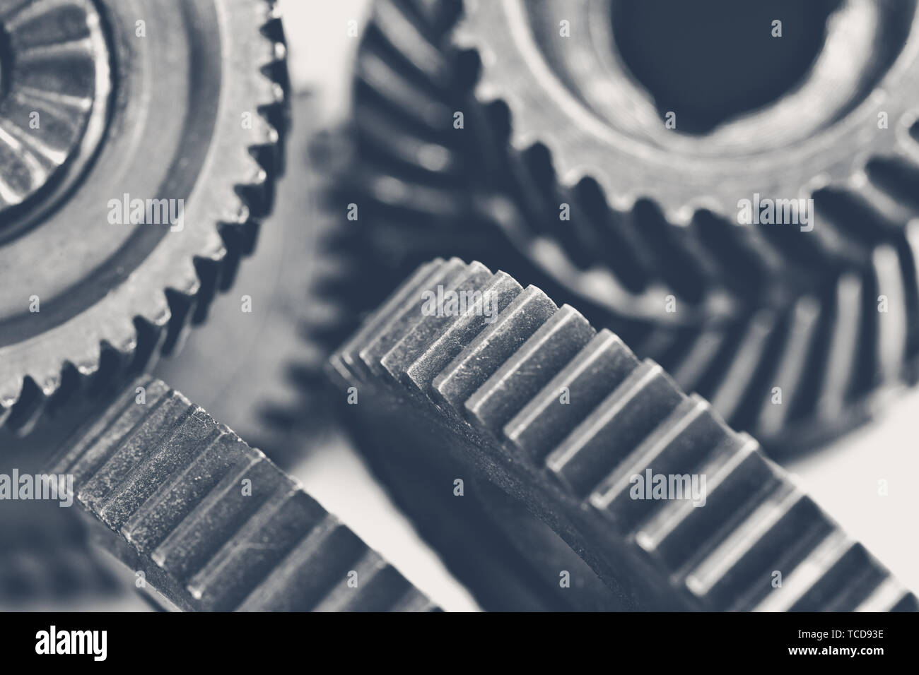 Close-up view of stack of gears Stock Photo - Alamy