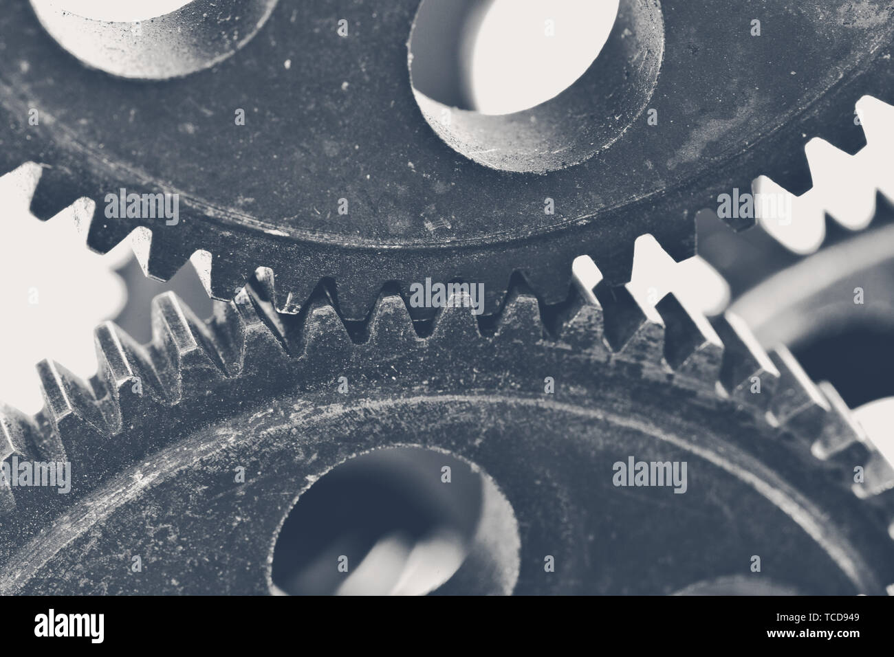 Close-up view of stack of gears Stock Photo - Alamy