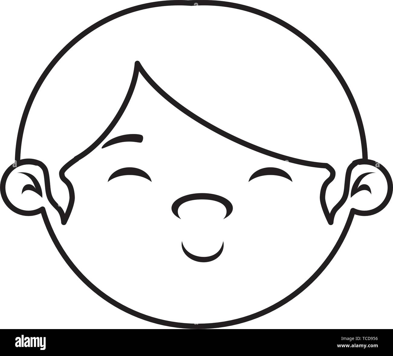 cute little boy baby head Stock Vector Image & Art - Alamy