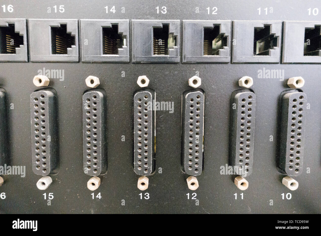 telecommunication patch panel Stock Photo - Alamy