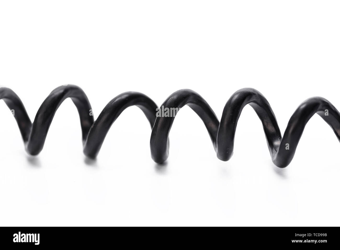black wire isolated on a white background Stock Photo - Alamy