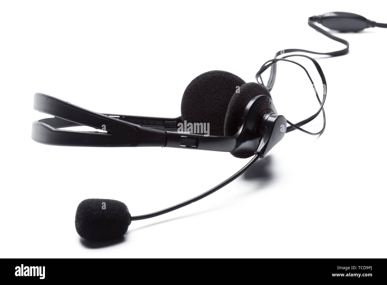 headset with microphone isolated on white Stock Photo - Alamy