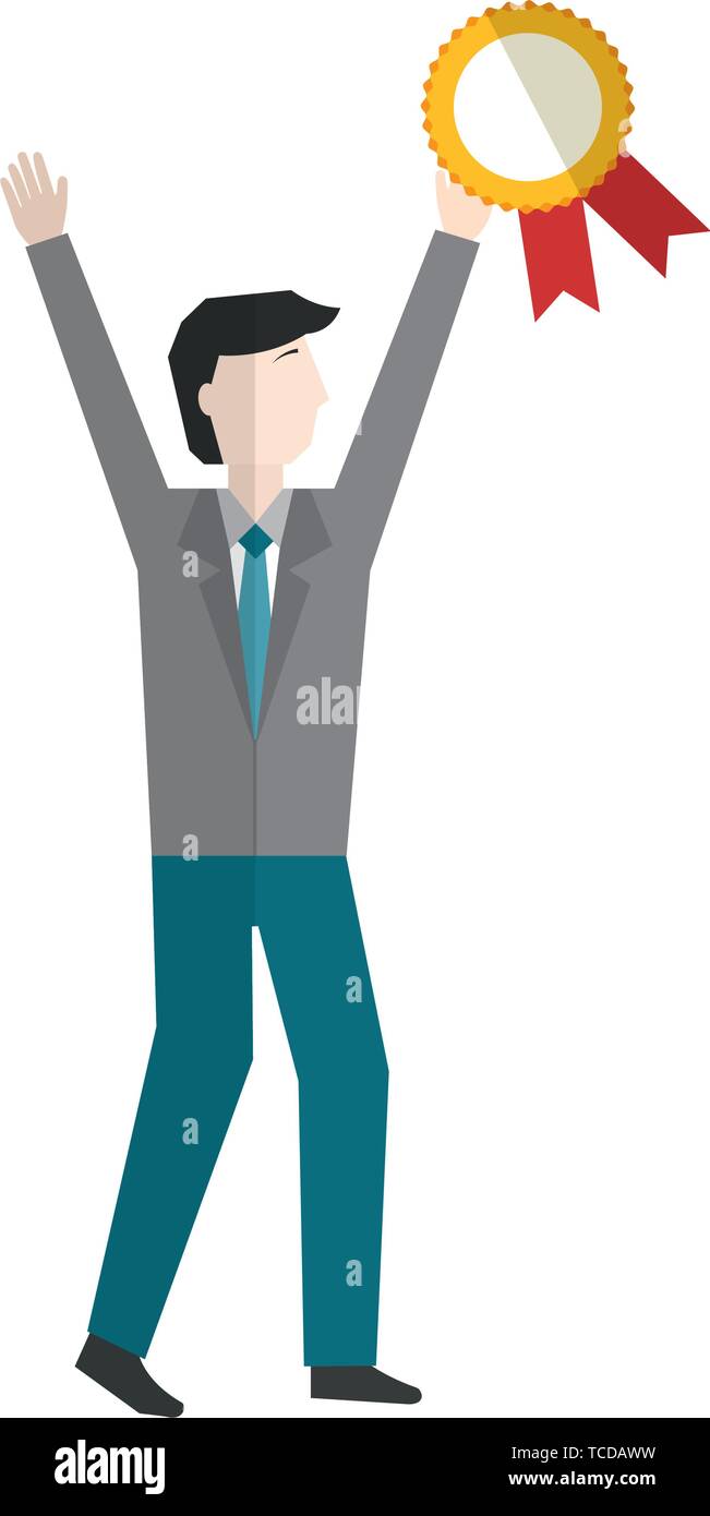 businessman with medal avatar character Stock Vector Image & Art - Alamy