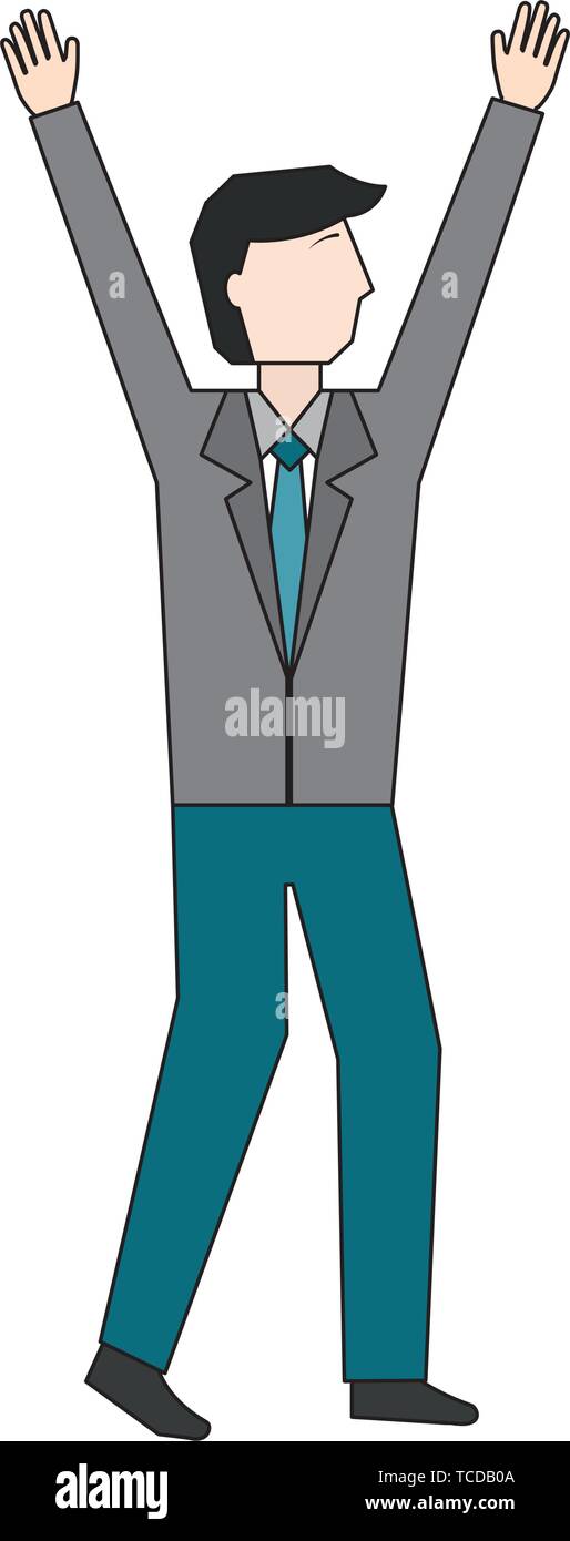 Businessman avatar hands up vector hi-res stock photography and images ...