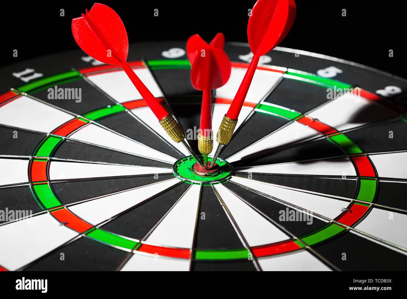 Success hitting target, aim goal achievement concept Stock Photo - Alamy