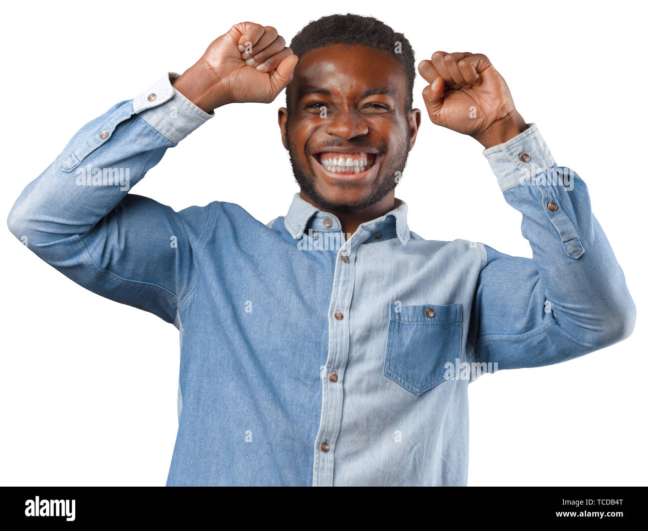 Happy African American man, smiling Stock Photo - Alamy