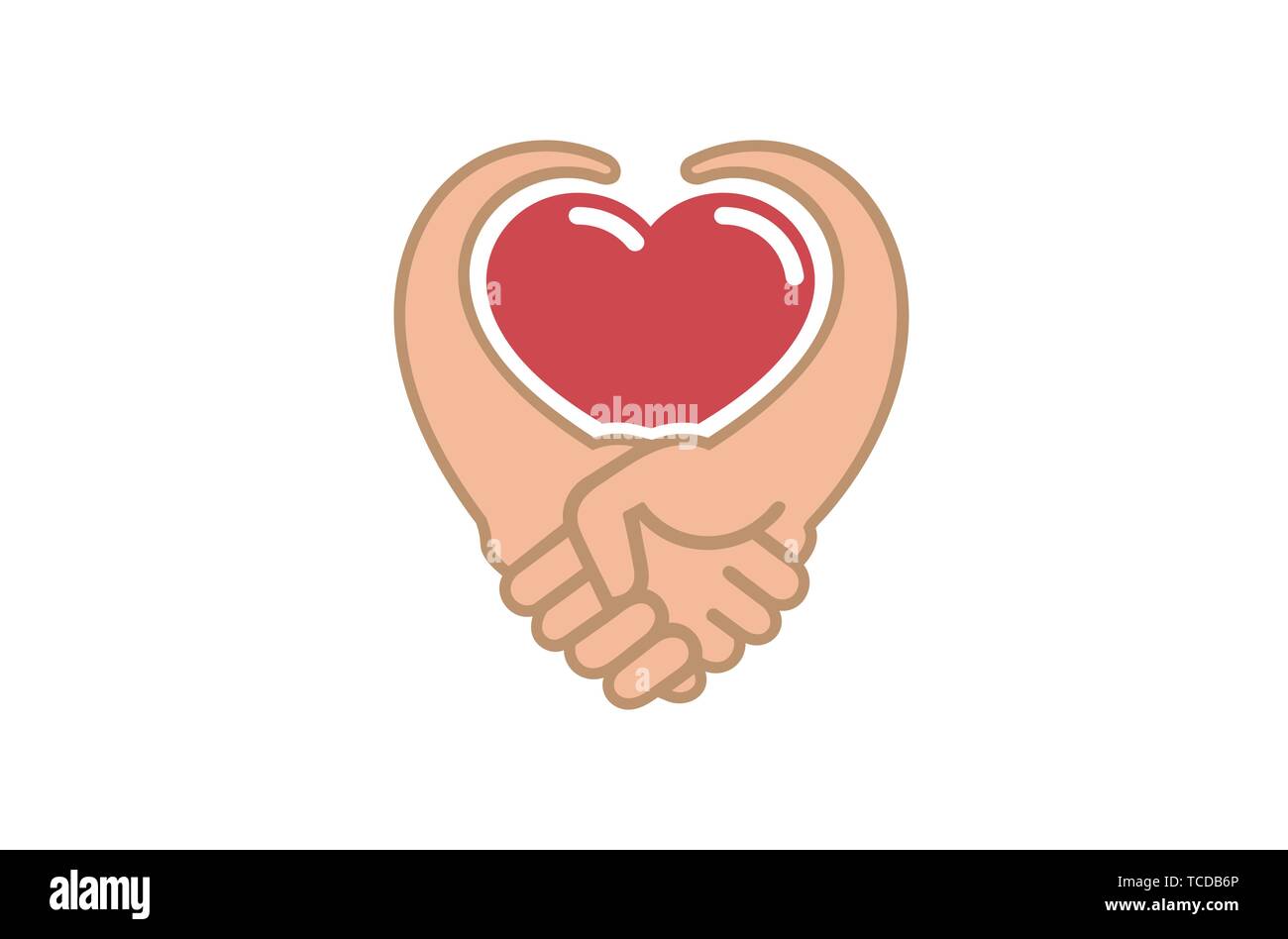 Creative Abstract Handshake Heart Inside Logo Symbol Design ... Creative Abstract Handshake Heart Inside Logo Symbol Design ...
