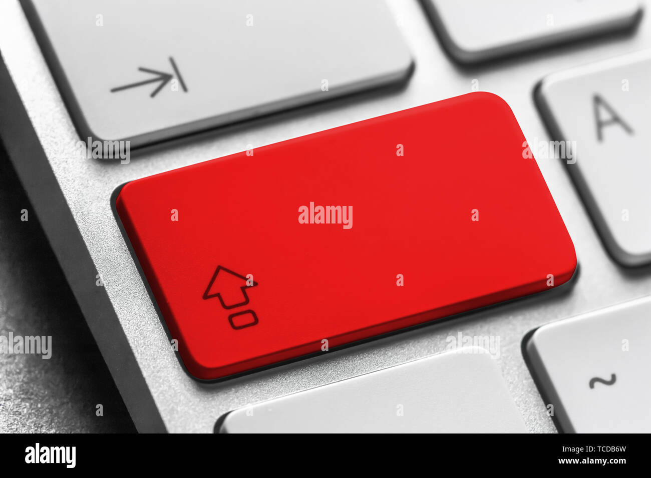 Keyboard button with the inscription Stock Photo - Alamy