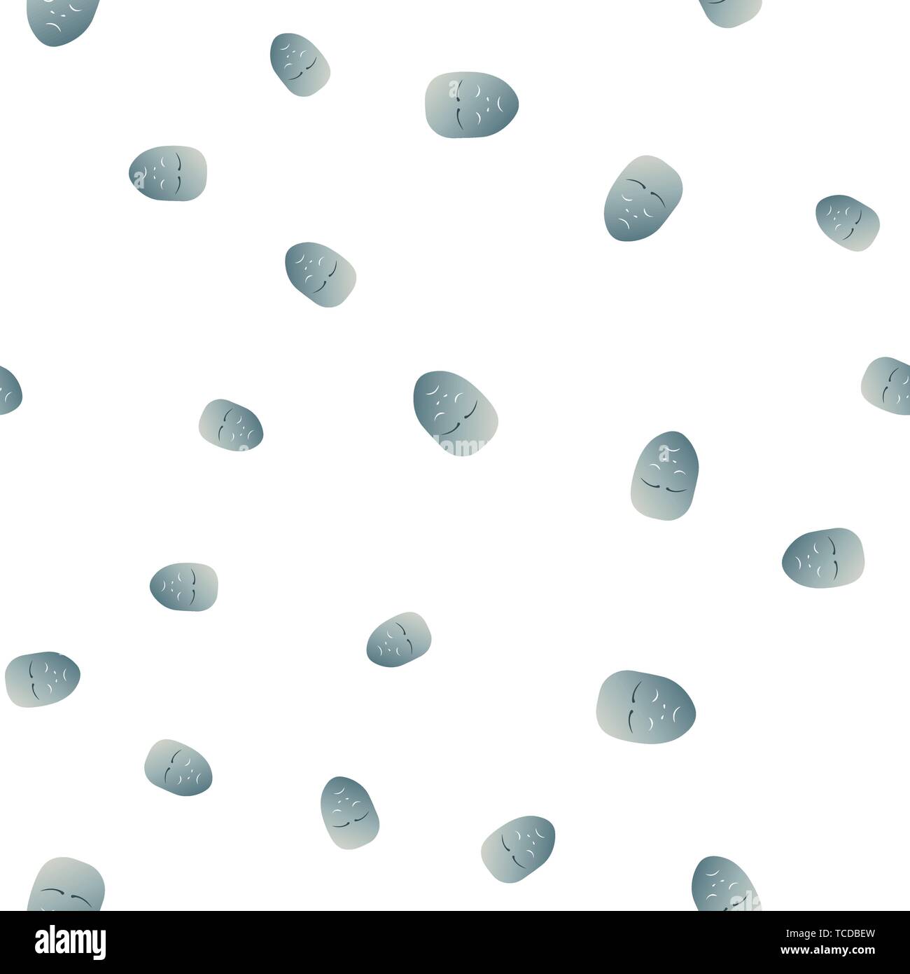Seamless pattern of theatrical mask with dreary emotion. Vector ...