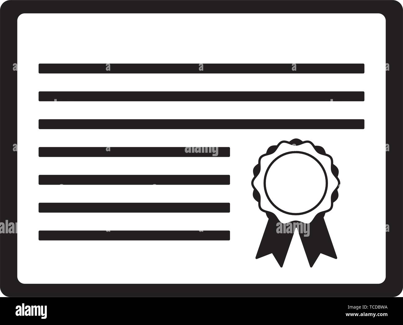 school graduation certificate diploma document Stock Vector Image & Art ...