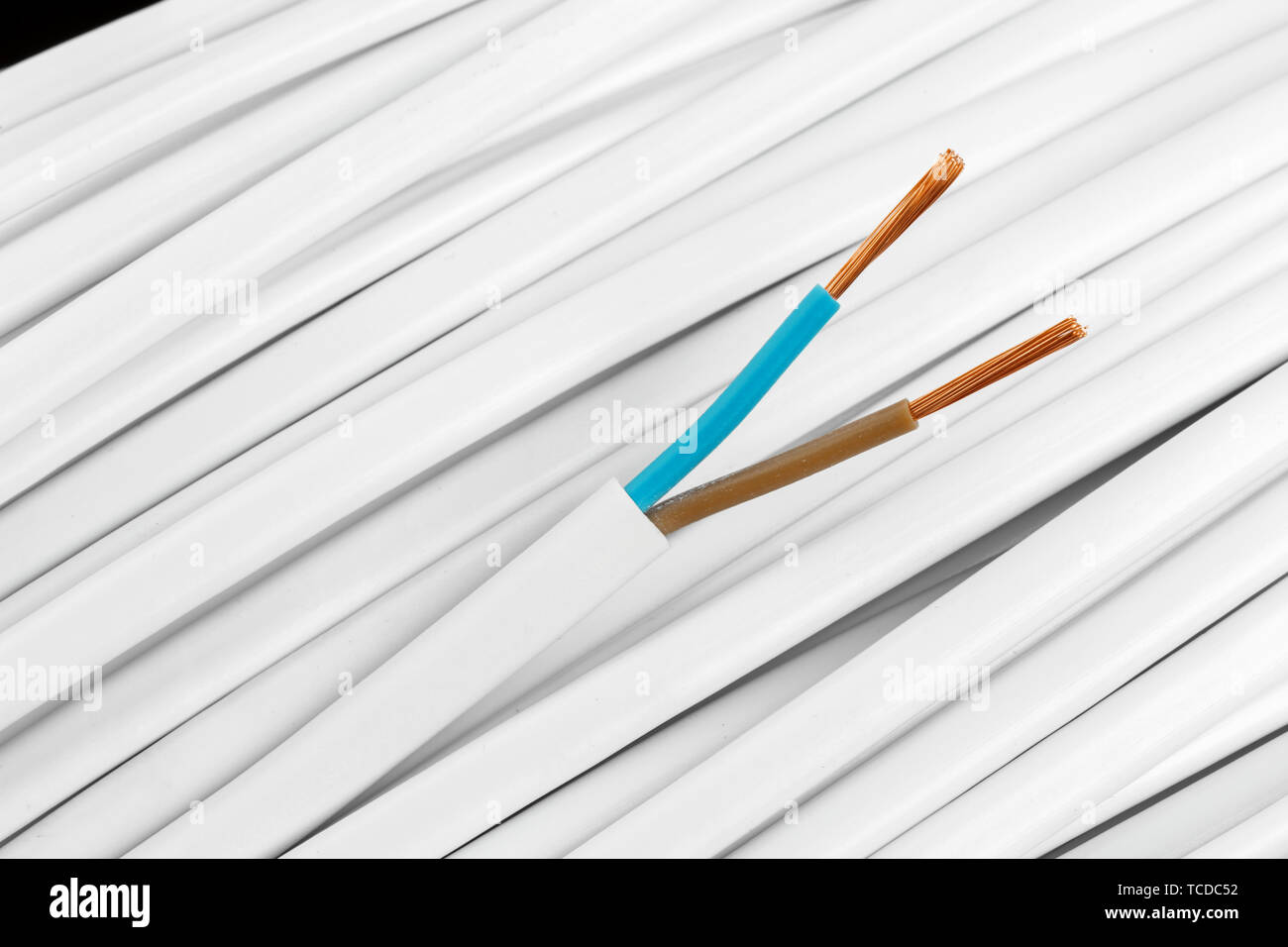 Electric cables closeup Stock Photo - Alamy
