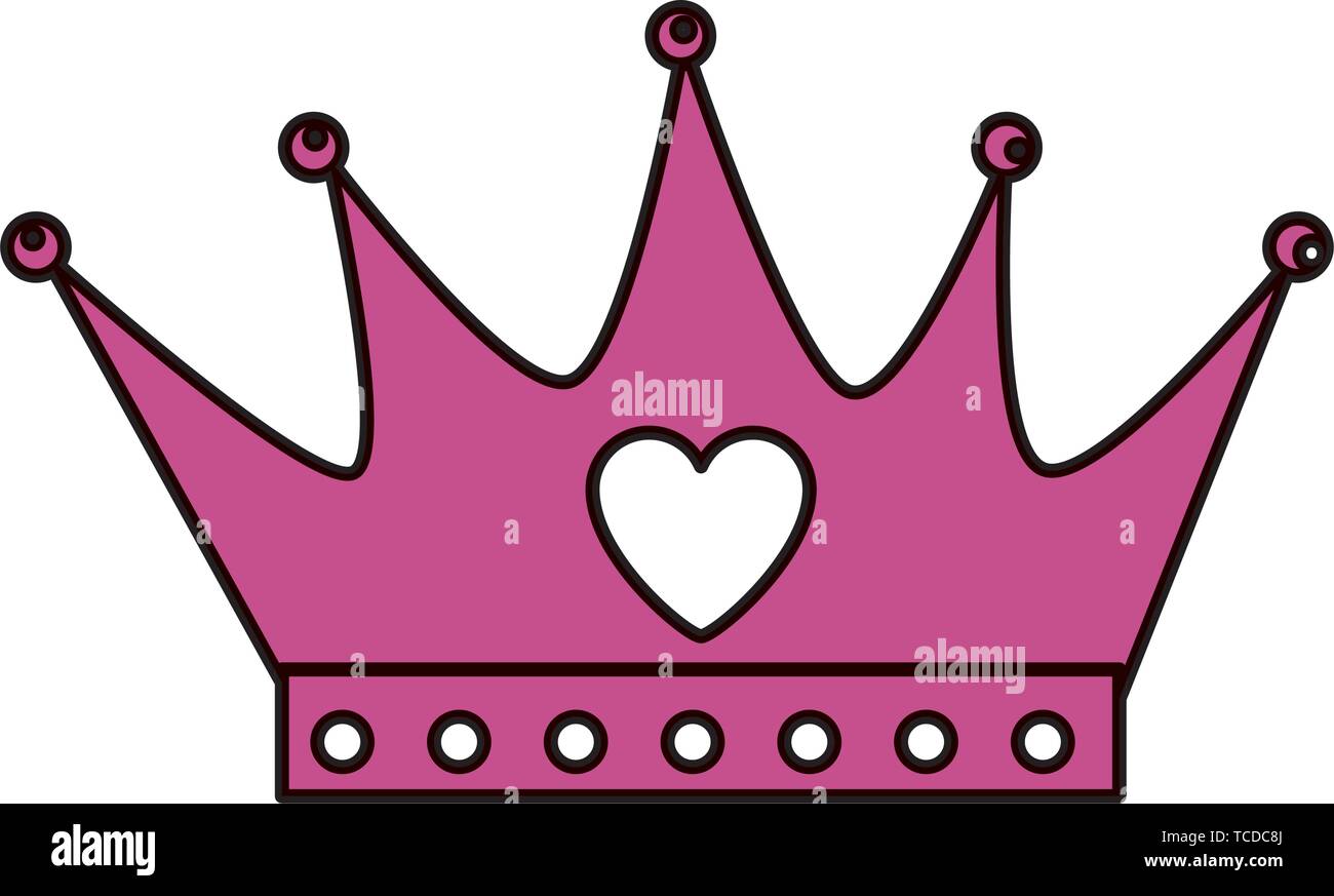 crown queen with heart icon Stock Vector Image & Art - Alamy