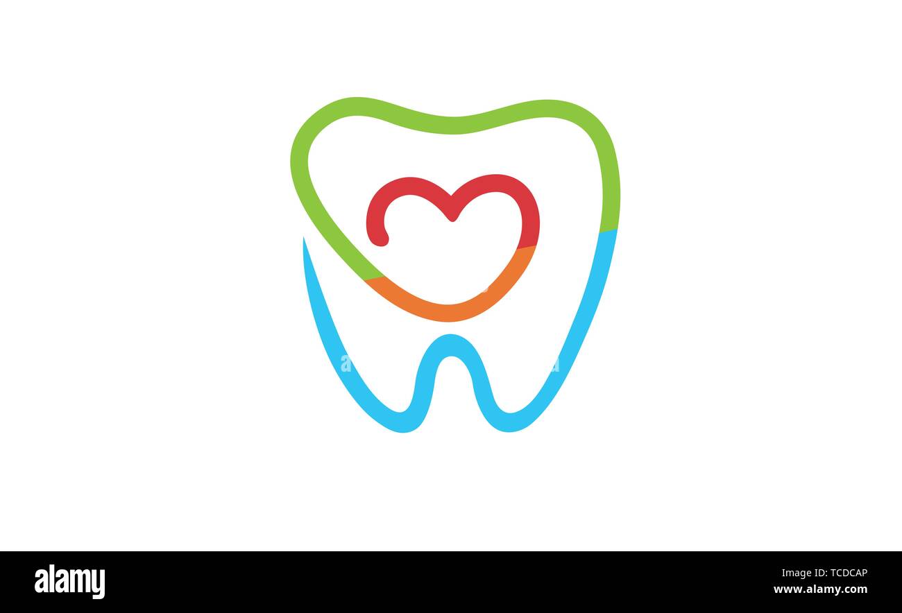 Creative Teeth Heart Inside Vector Logo Design Symbol Icon Stock Vector ...