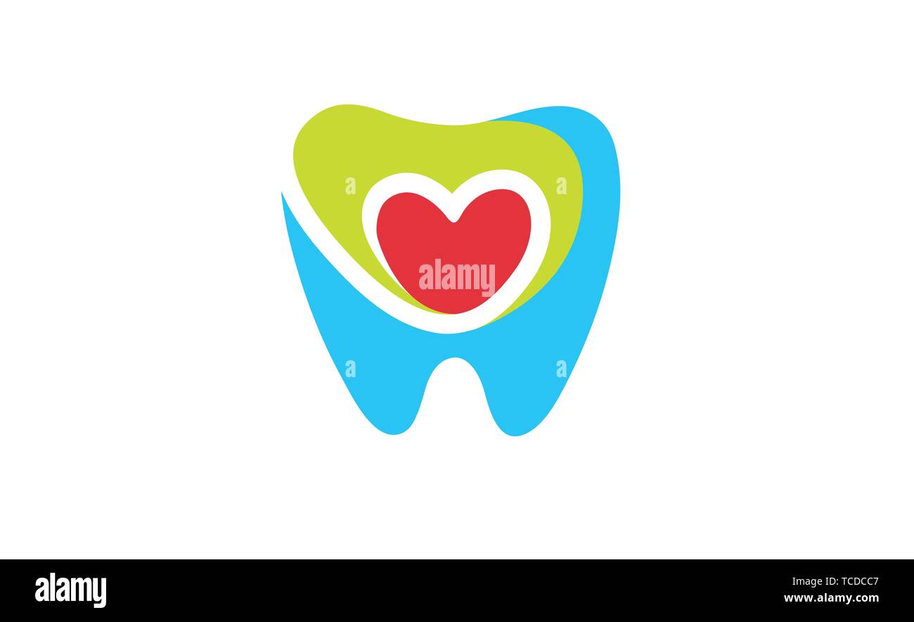 Creative Teeth Heart Inside Vector Logo Design Symbol Icon Stock Vector ...