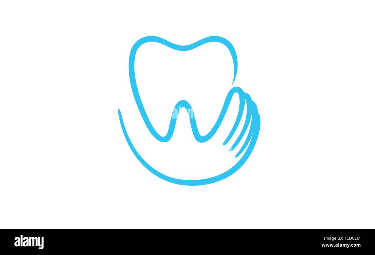 Creative Teeth Heart Inside Holding Vector Logo Design Symbol Icon ...