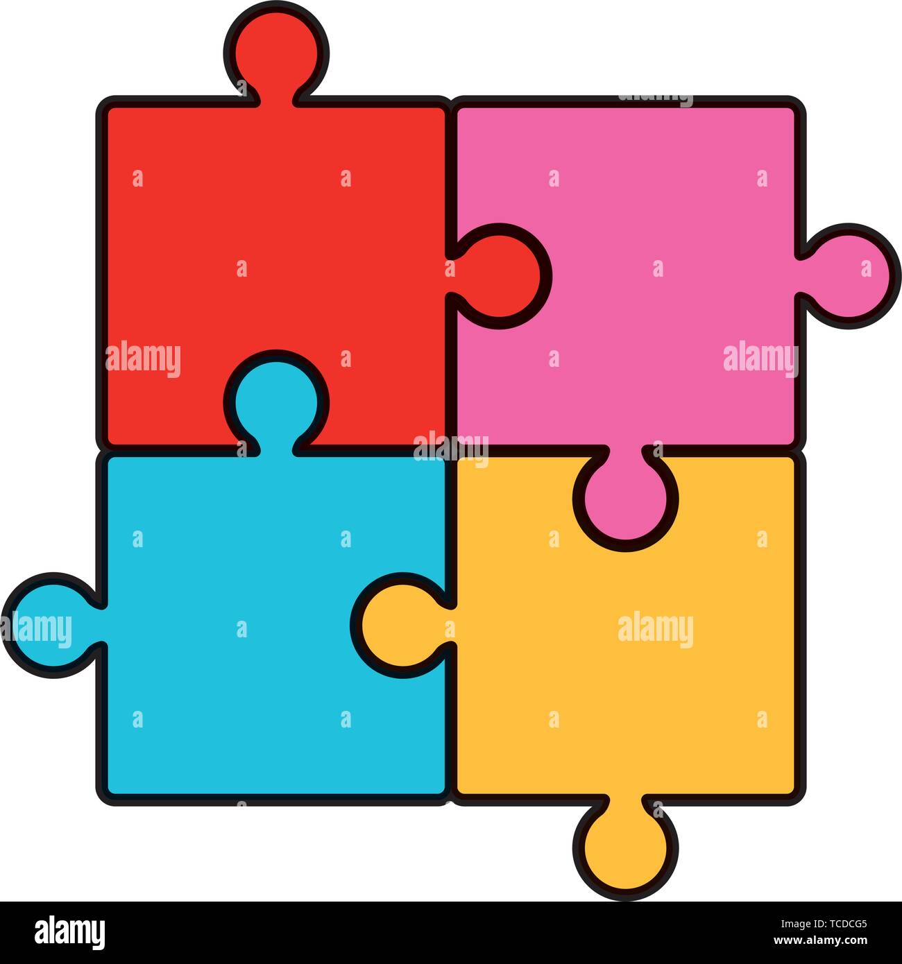puzzle game pieces solution icons Stock Vector Image & Art - Alamy
