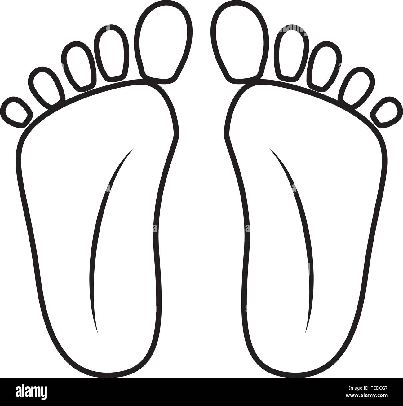 Baby Feet Outline Left And Right