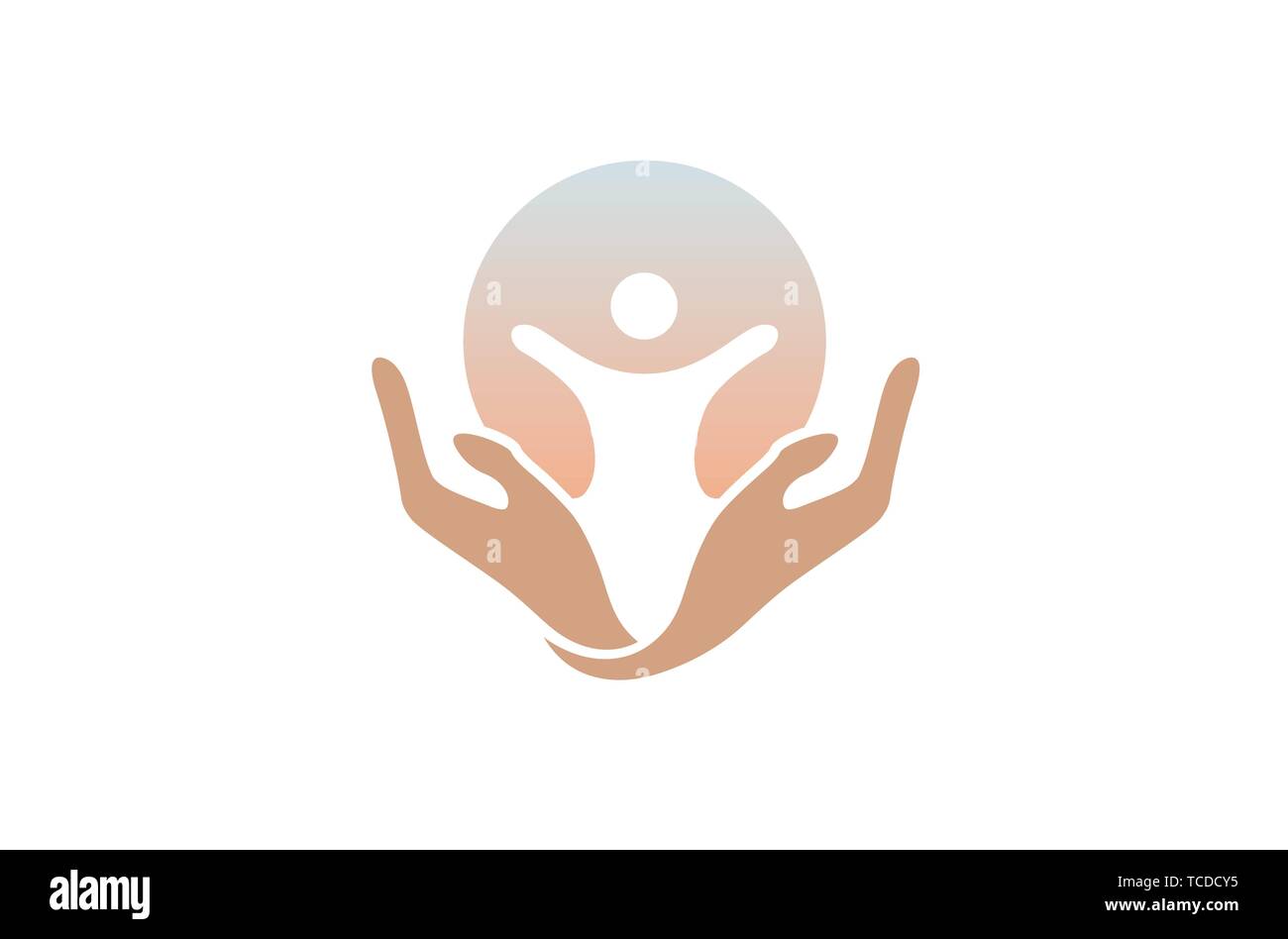 Creative Children Body Silhouette Hands Holding Circle Hope Logo Design ...