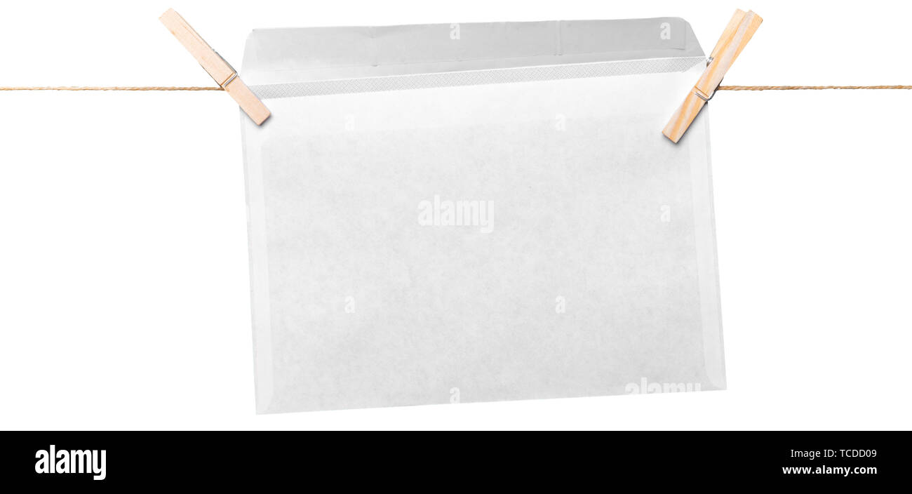 Envelopes on rope Stock Photo - Alamy
