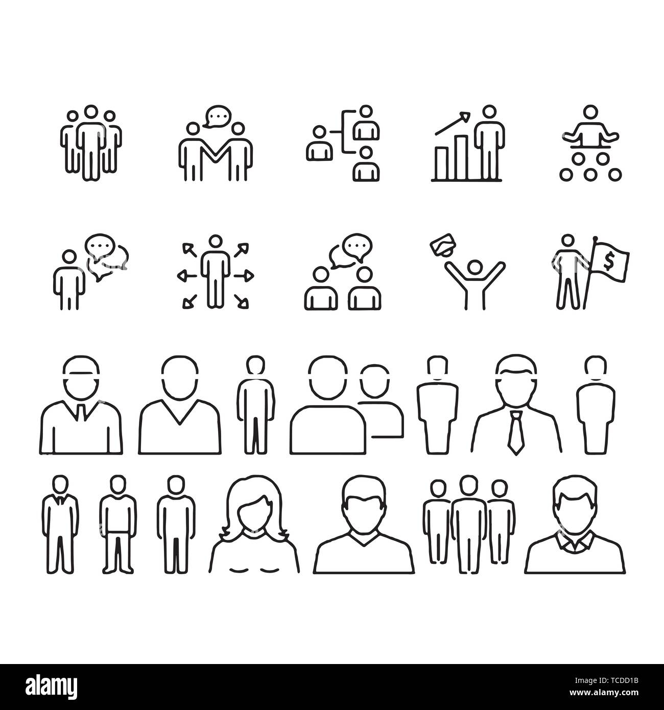 Business icons set. Icons for business, management, finance, strategy ...