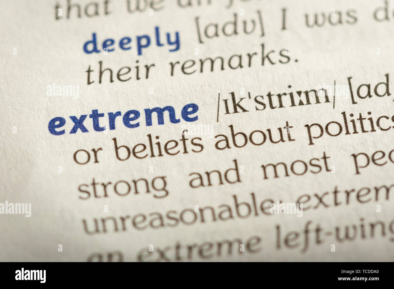 Dictionary definition of word Stock Photo - Alamy