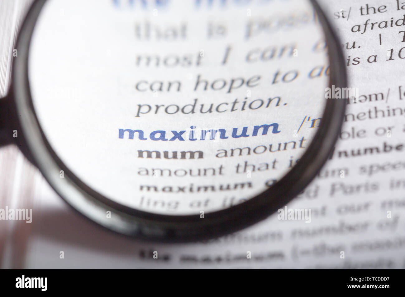 Dictionary definition of word Stock Photo - Alamy