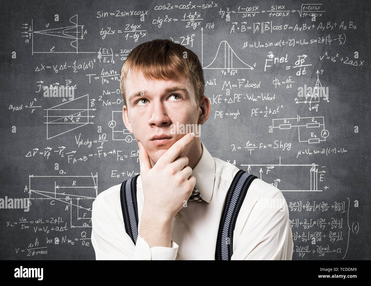 Serious pensive male wears hi-res stock photography and images - Alamy