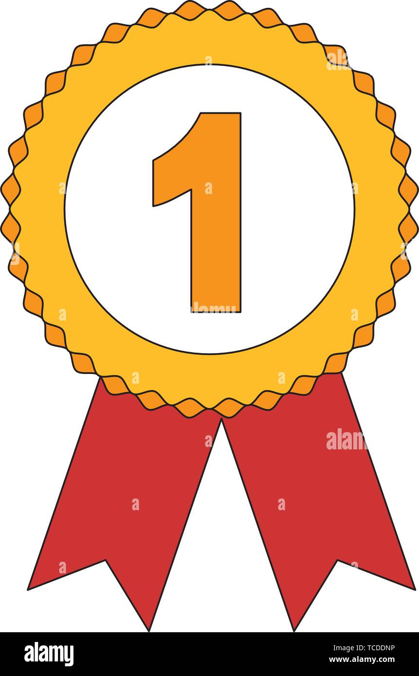 medal with number one isolated icon Stock Vector Image & Art - Alamy