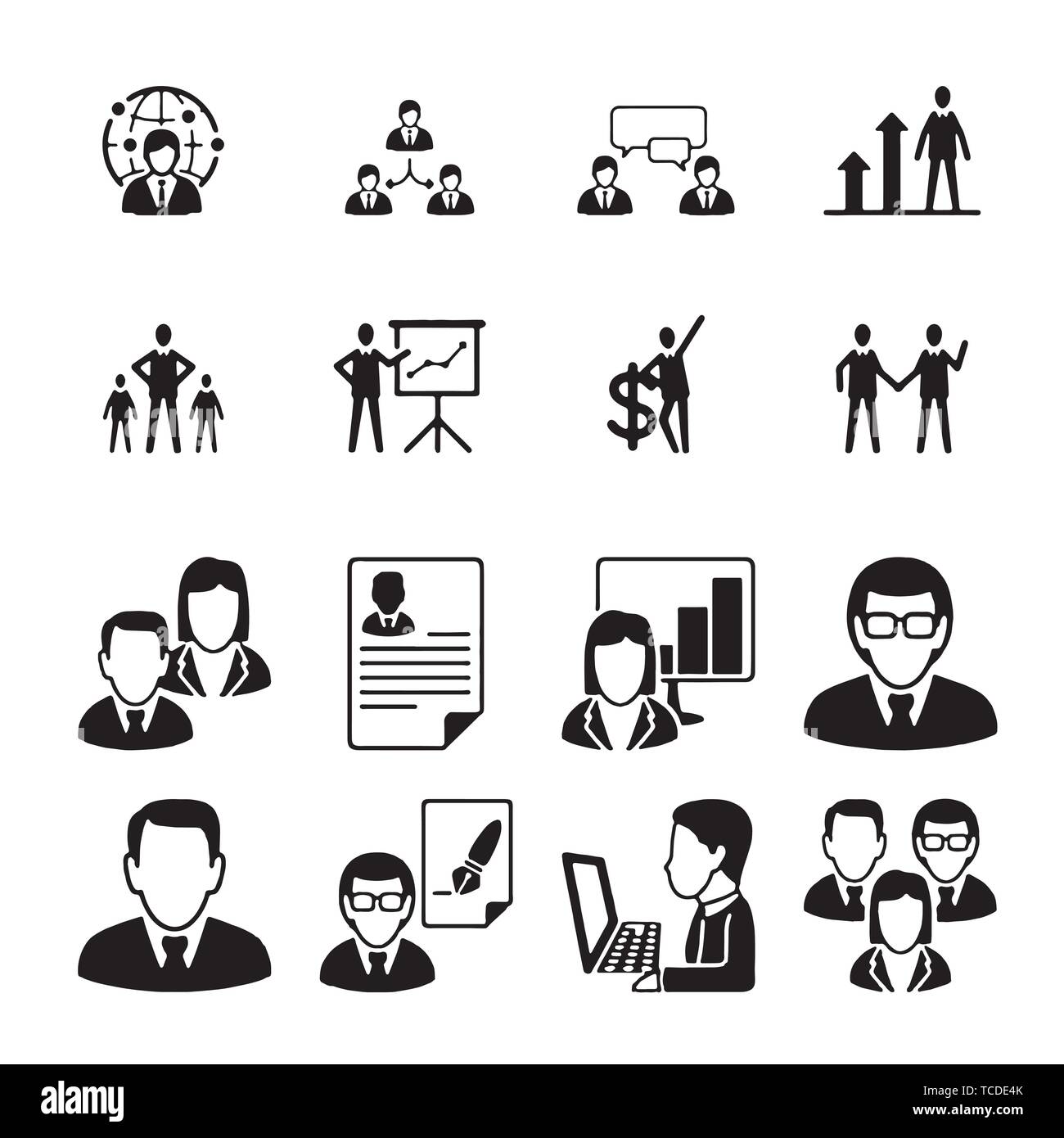 Business icons set. Icons for business, management, finance, strategy ...