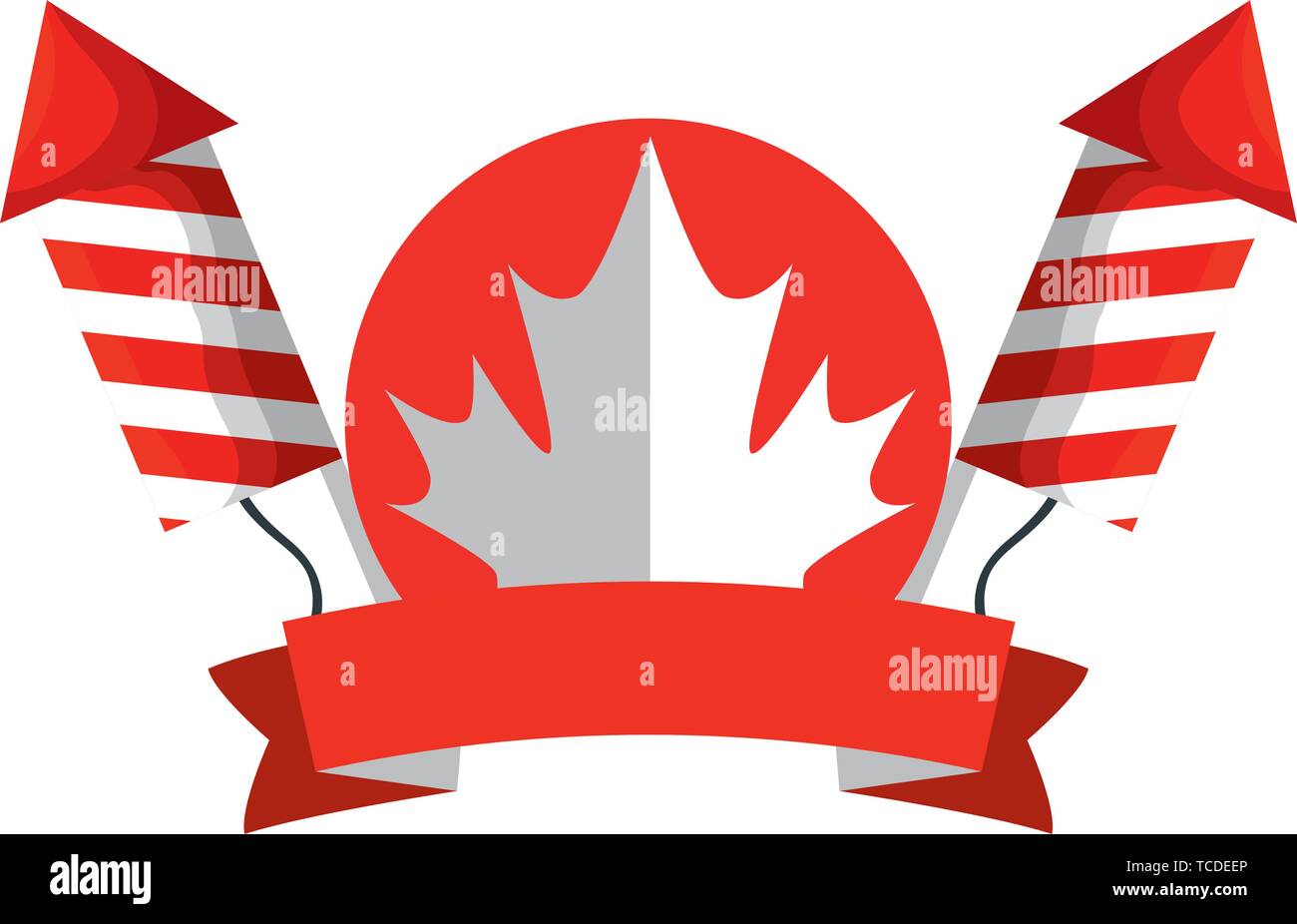 maple leaf canadian with fireworks Stock Vector Image & Art - Alamy
