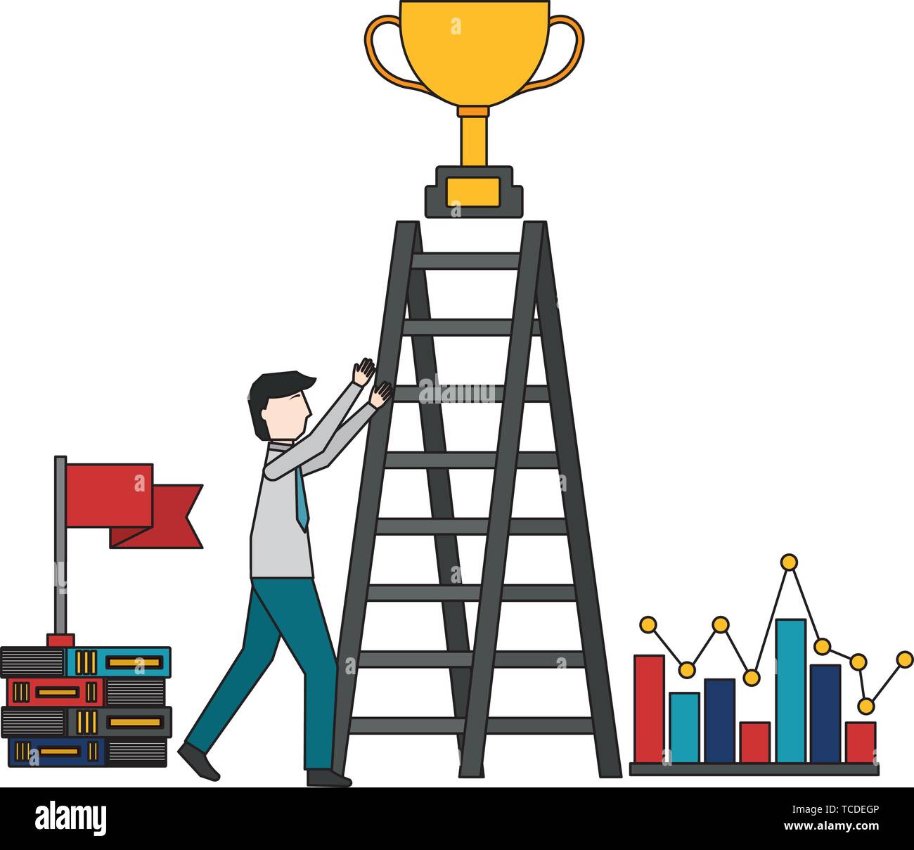 Golden ladder Stock Vector Images - Alamy