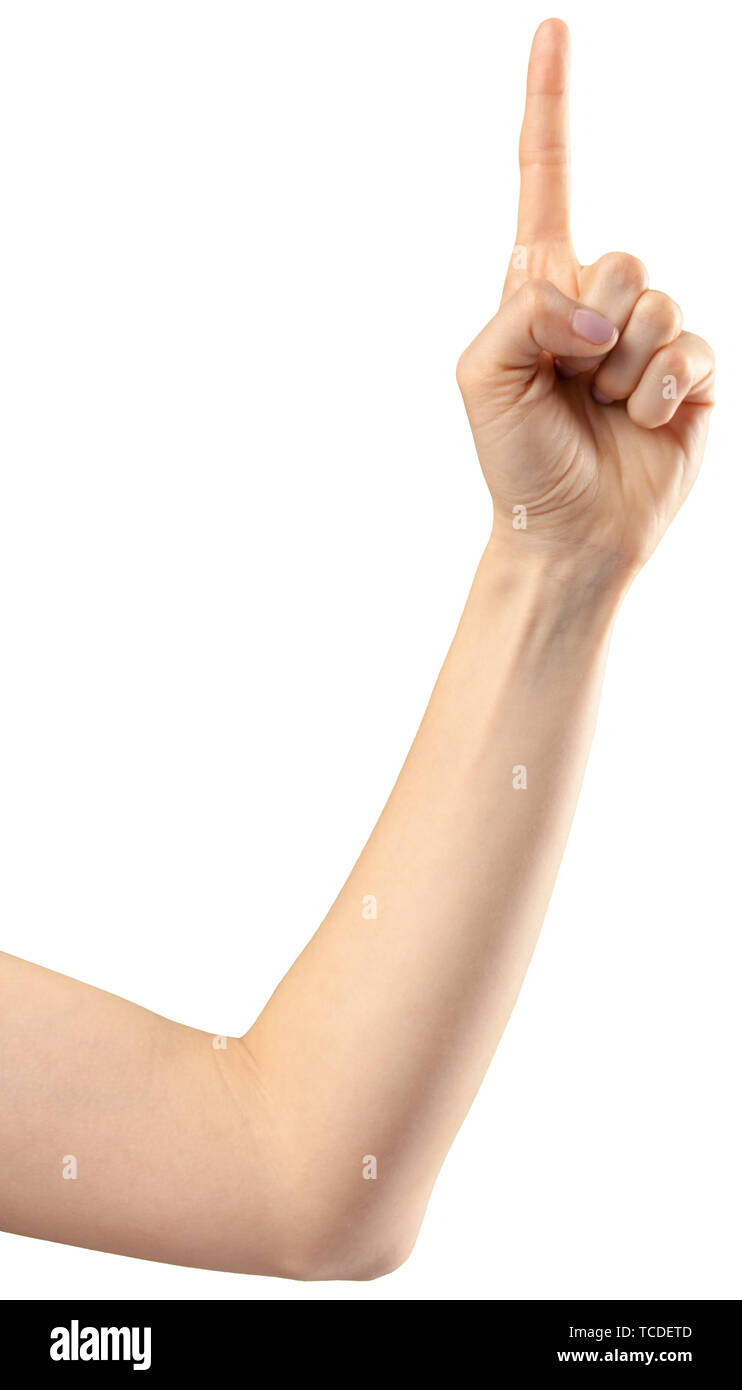 female hand gesture Stock Photo - Alamy