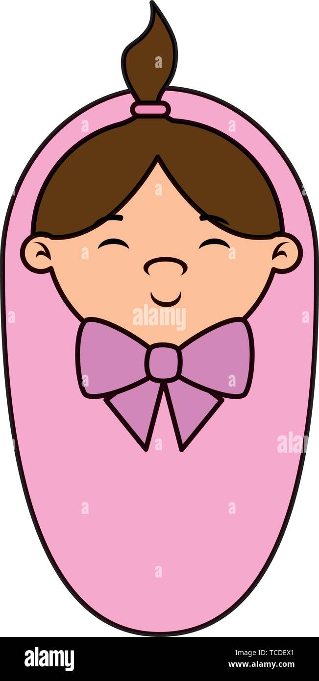 cute little girl baby character Stock Vector Image & Art - Alamy
