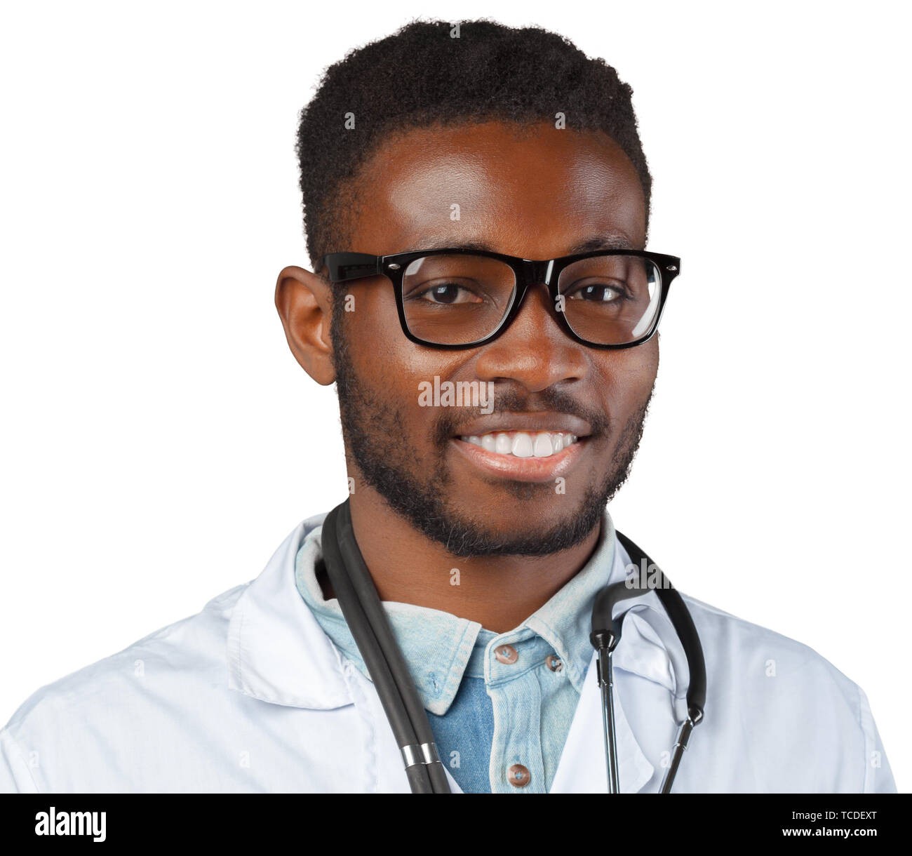 African Medical doctor man isolated on white background Stock Photo - Alamy