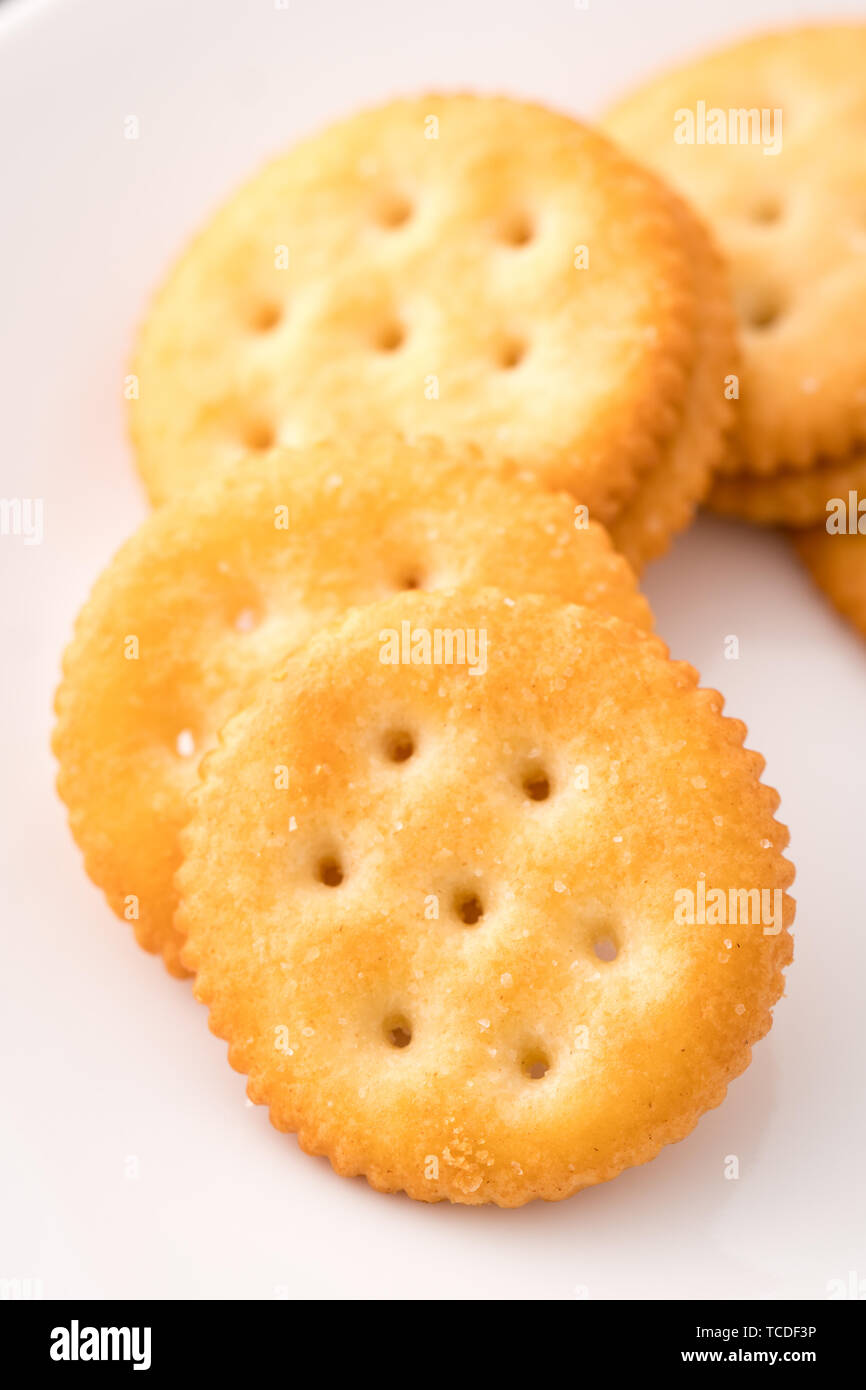 pile of round crackers Stock Photo - Alamy