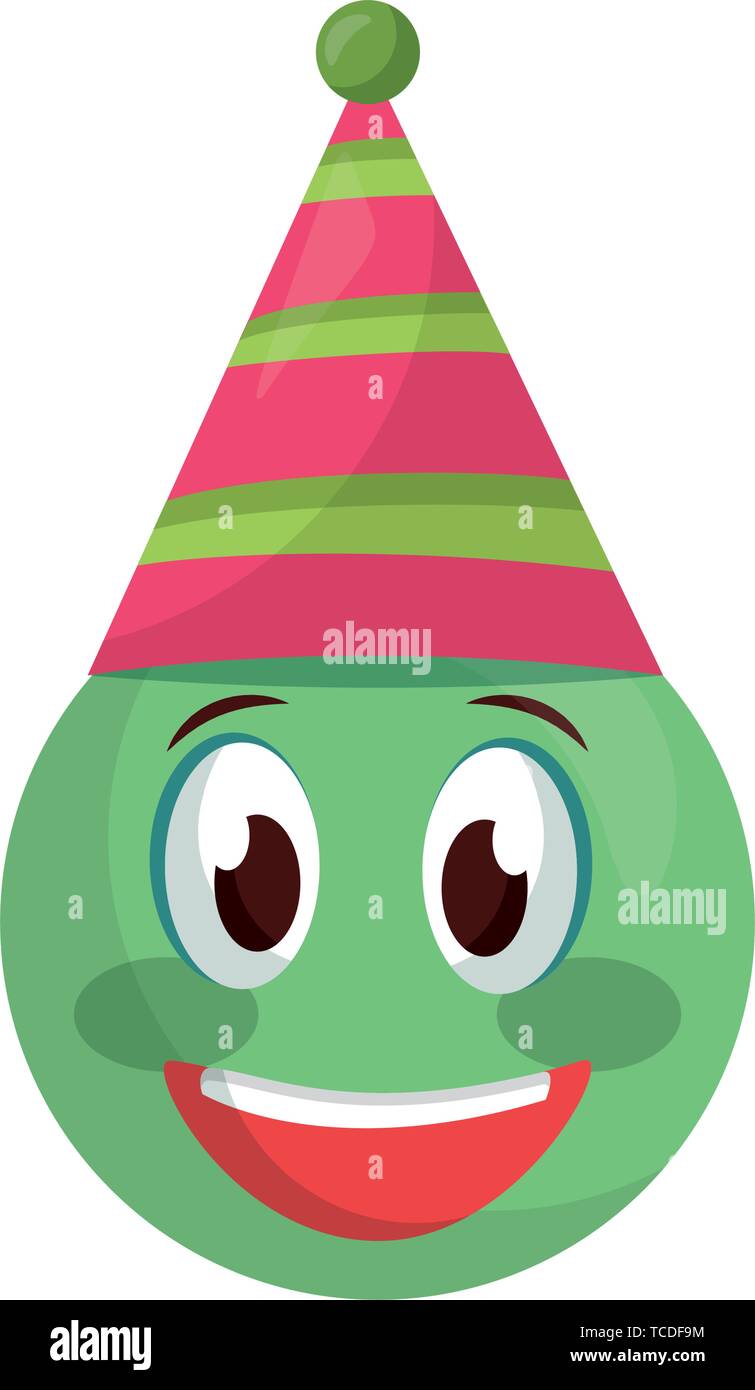smiley emoji party hat Stock Vector Image & Art - Alamy