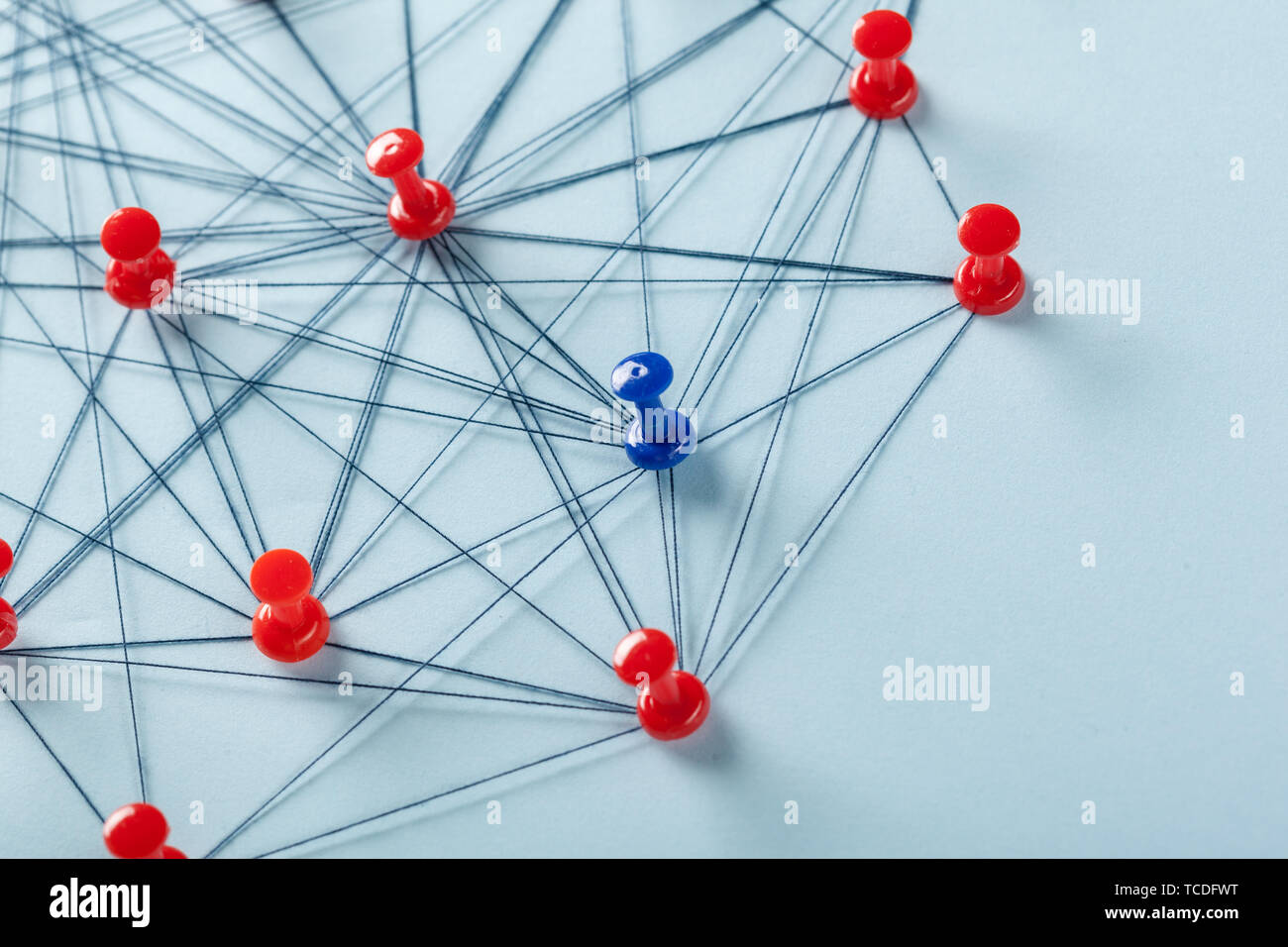 Network with pins Stock Photo - Alamy