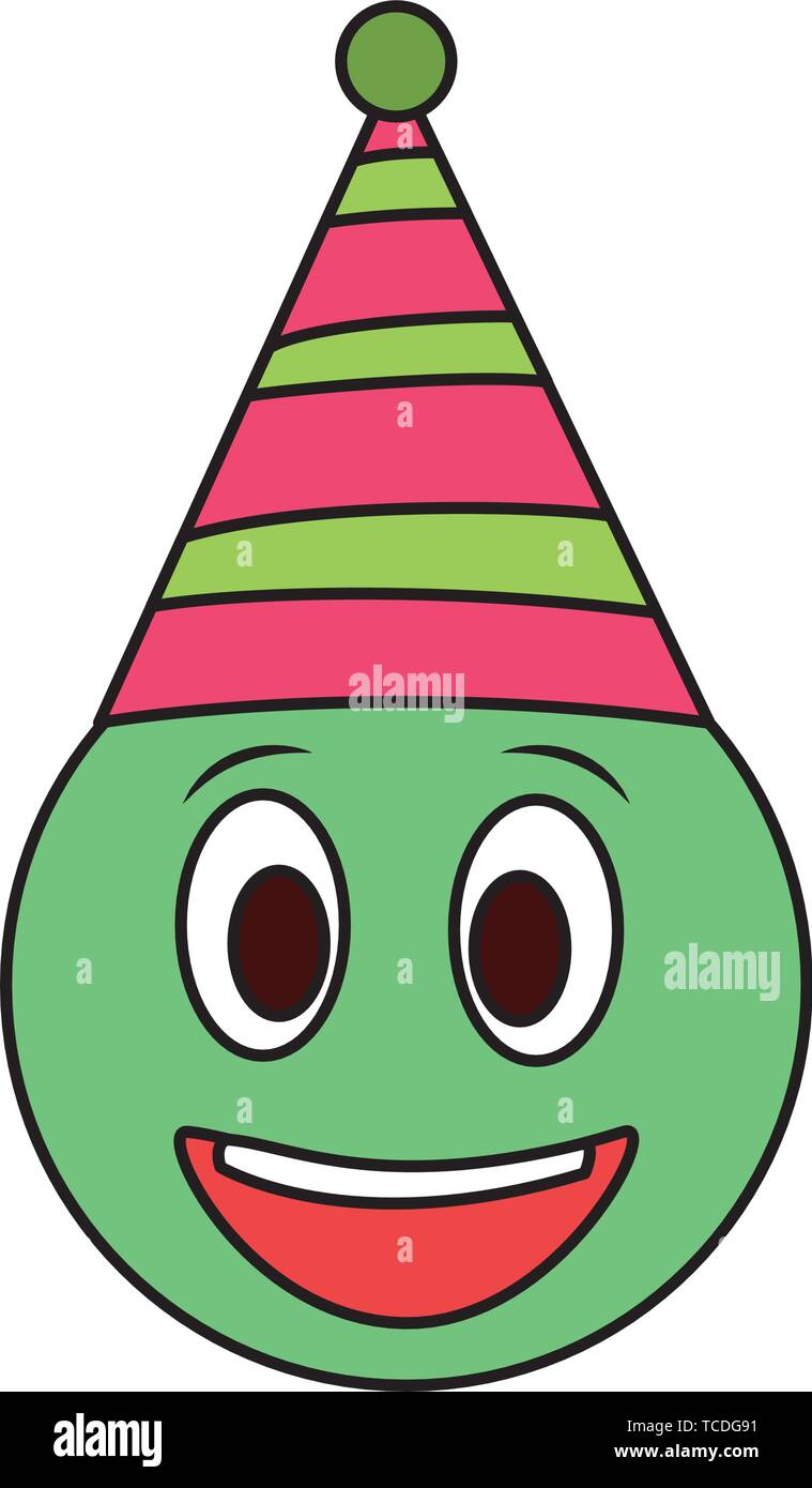smiley emoji party hat Stock Vector Image & Art - Alamy