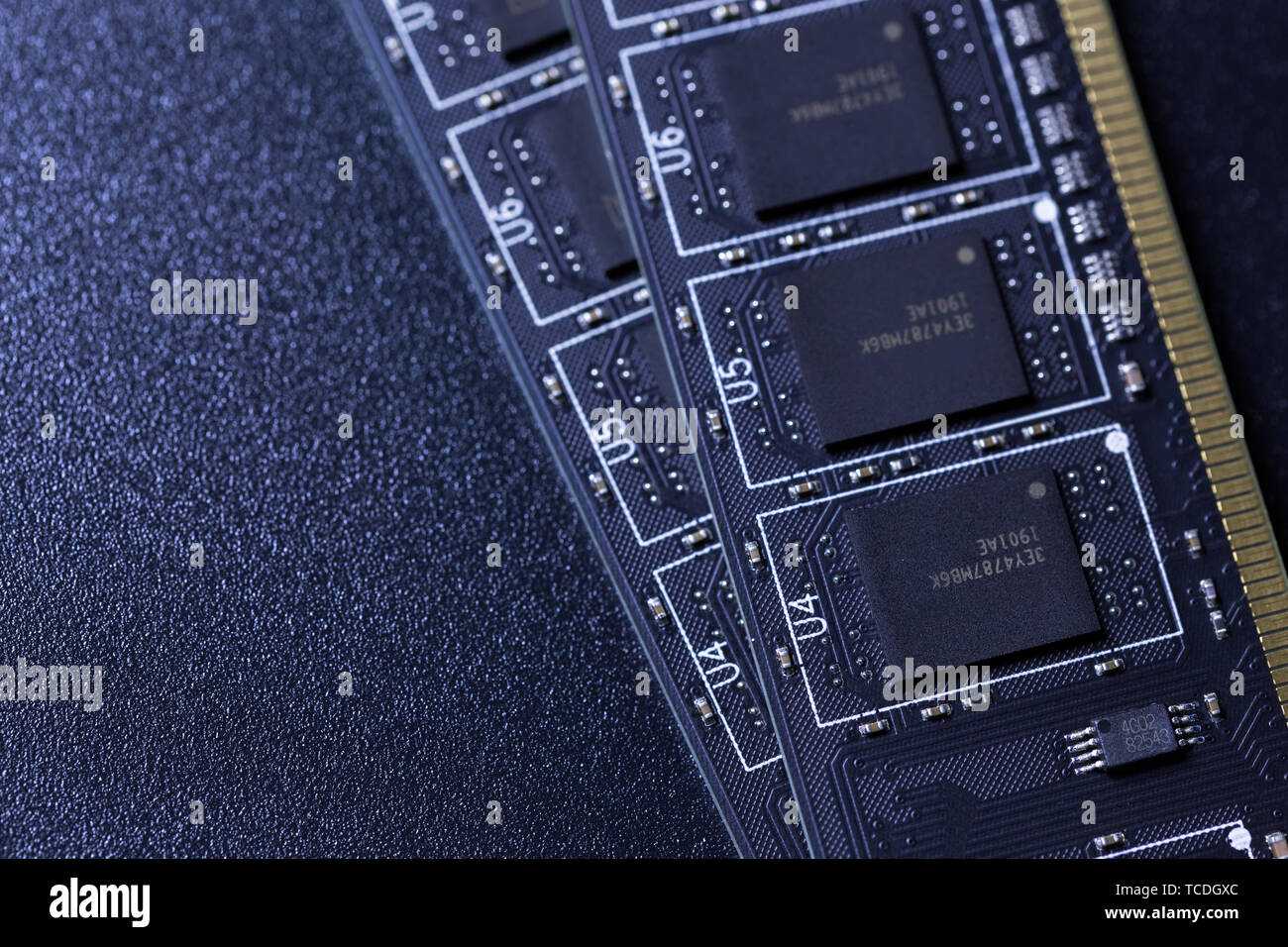 black pc memory universal dark cloesup background with selective focus ...