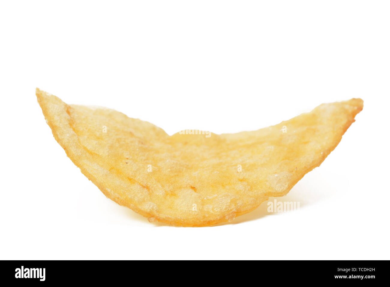 Potato chips isolated on white Stock Photo - Alamy